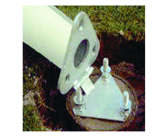 Fiberglass poles with hinged base